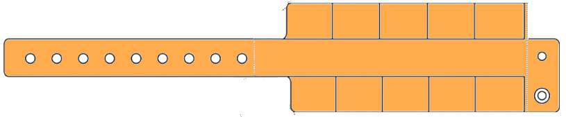 CUSTOM PLASTIC MULTI-TAB TEAR OFF|EventWristbands.com